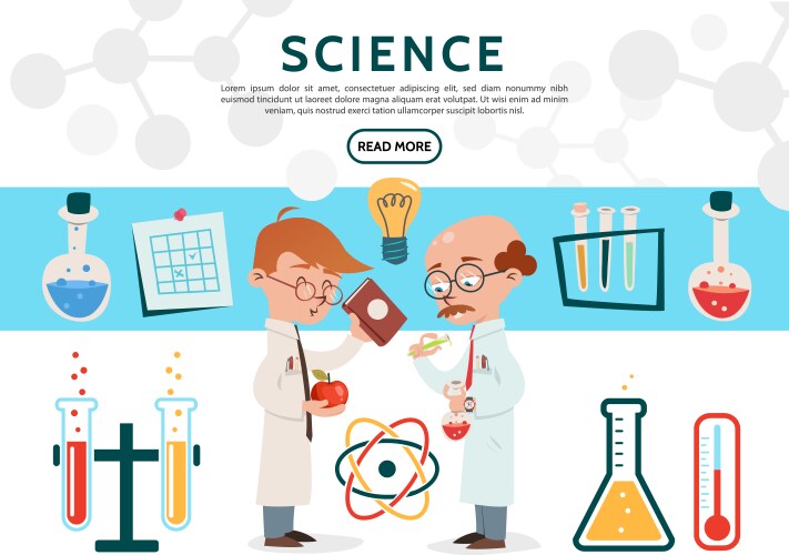Mad scientist and science equipments Royalty Free Vector