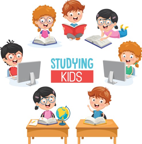 Math kids Royalty Free Vector Image - VectorStock