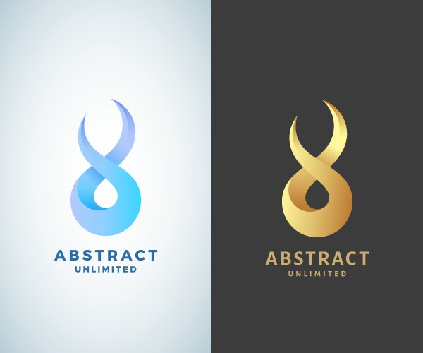 Pi symbol with infinity sign abstract icon Vector Image
