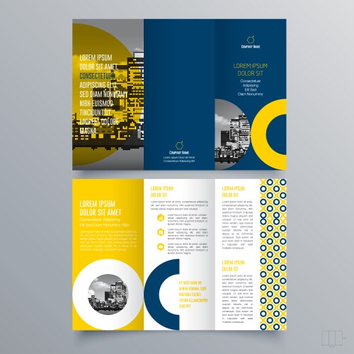 Education brochure covers training and courses Vector Image