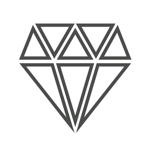 Diamond outline icon Royalty Free Vector Image