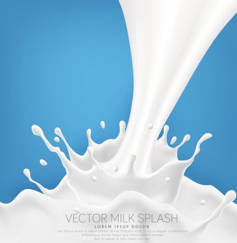 Milk splash design background Royalty Free Vector Image