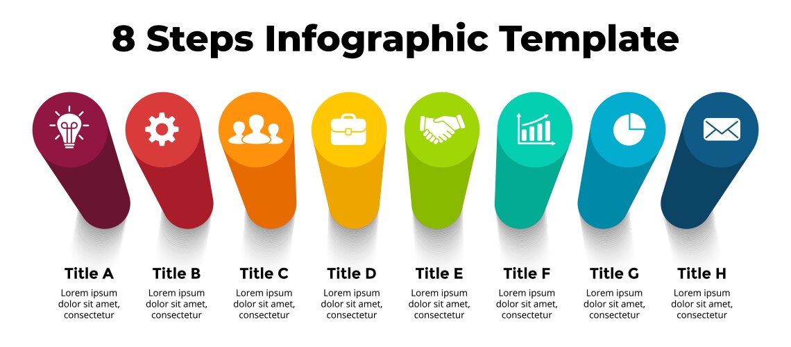 3d infographic presentation slide template Vector Image