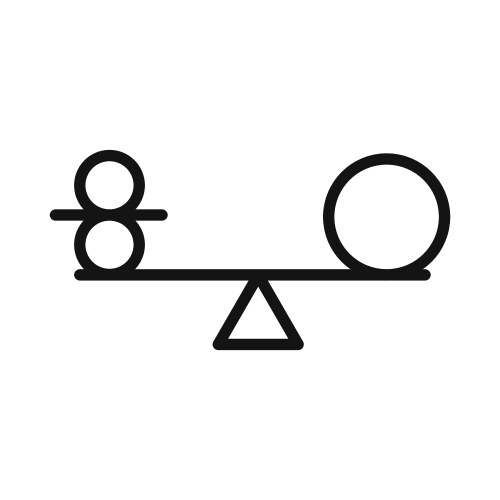 Balancing icon logo sign set outline Royalty Free Vector