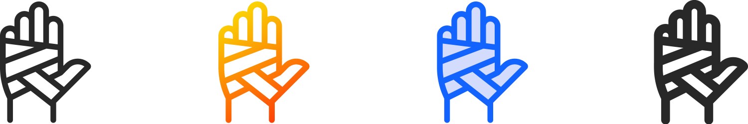 Brigid cross iconthin linear gradient blue stroke Vector Image