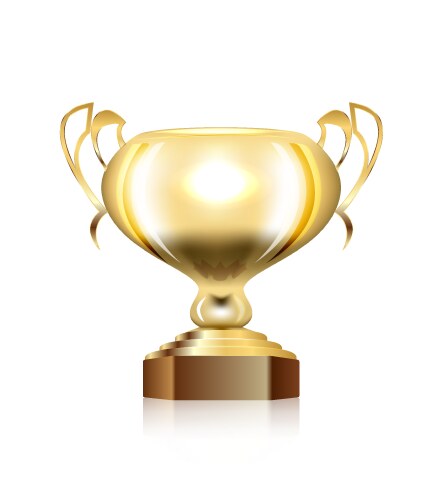 Big gold cup icon isometric winner award Vector Image