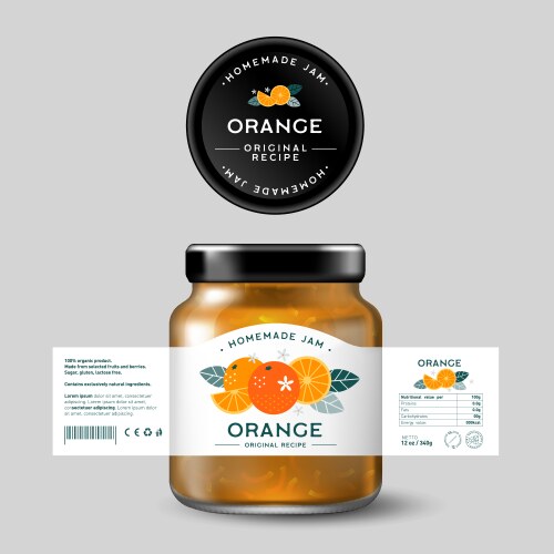 Star fruit jam design label Royalty Free Vector Image