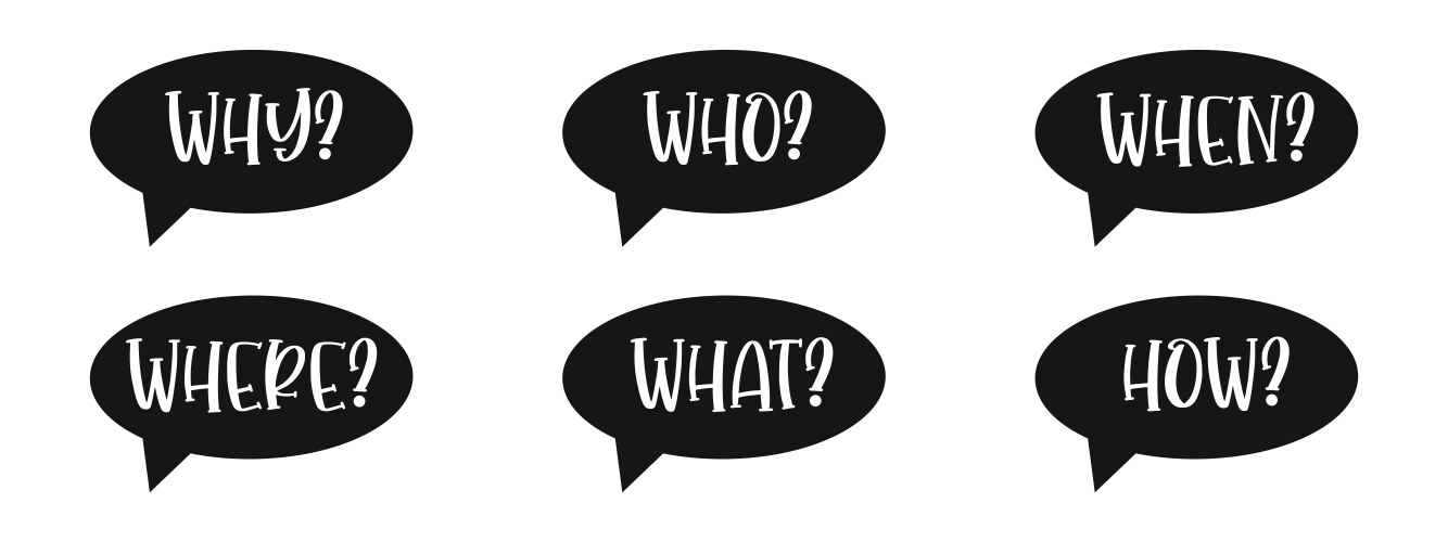 Who What When Where Why Vector Images (over 100)