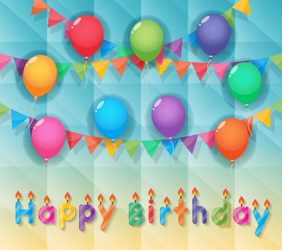 Congratulations balloons sky background Royalty Free Vector