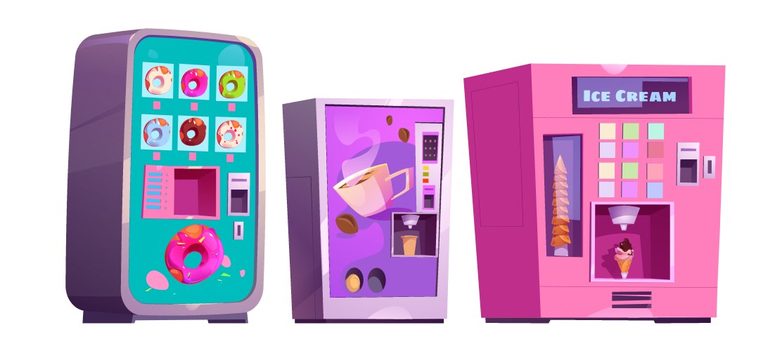 Cartoon vending machine icon Royalty Free Vector Image