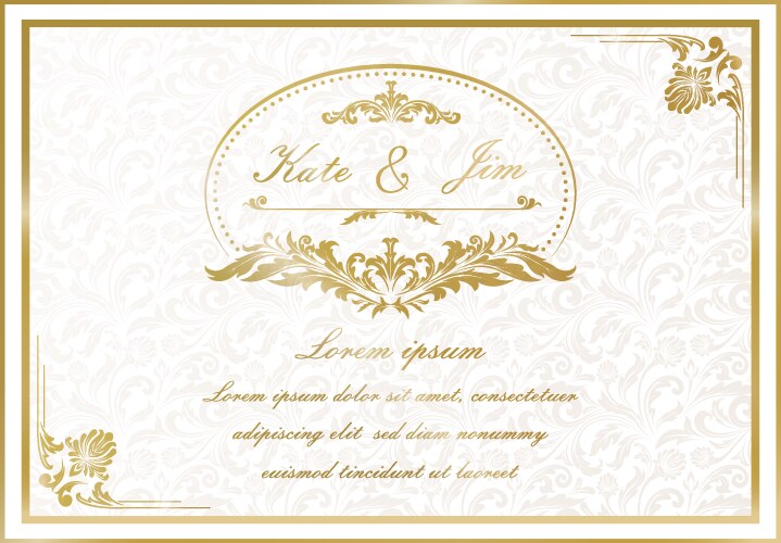 Paper horizontal invitation card Royalty Free Vector Image