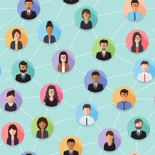 People talking seamless pattern background Vector Image