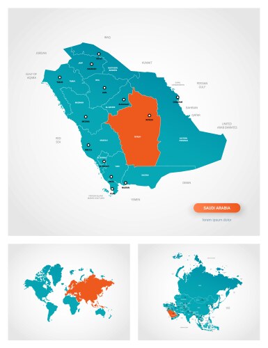 Explore saudi arabia maps with isometric style Vector Image