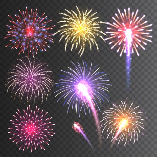 Festival firework colorful carnival fireworks Vector Image