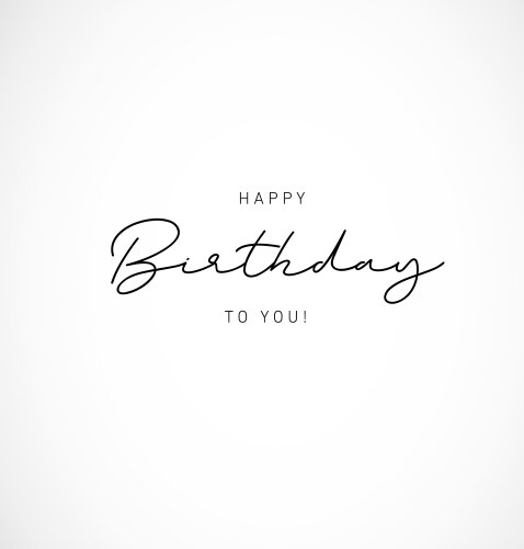 Happy Birthday Party Lettering Typography Set Vector Image