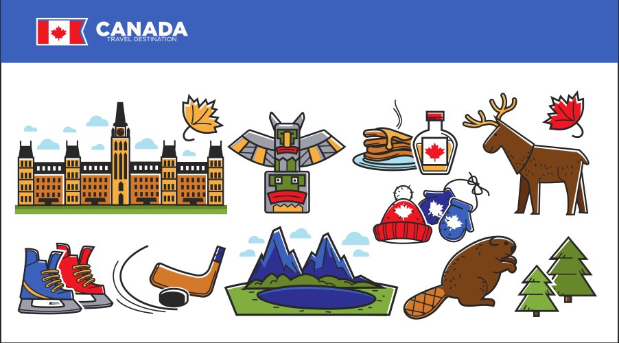 Canada travel destination Royalty Free Vector Image