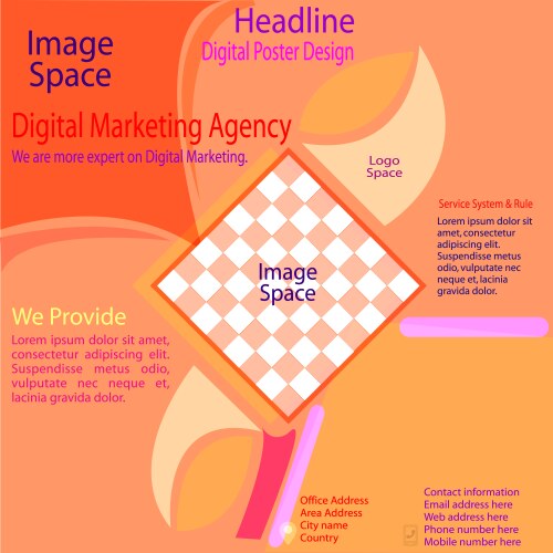 Digital marketing poster 2 Royalty Free Vector Image
