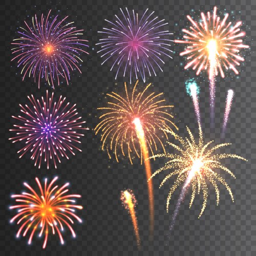 Festival firework colorful carnival fireworks Vector Image