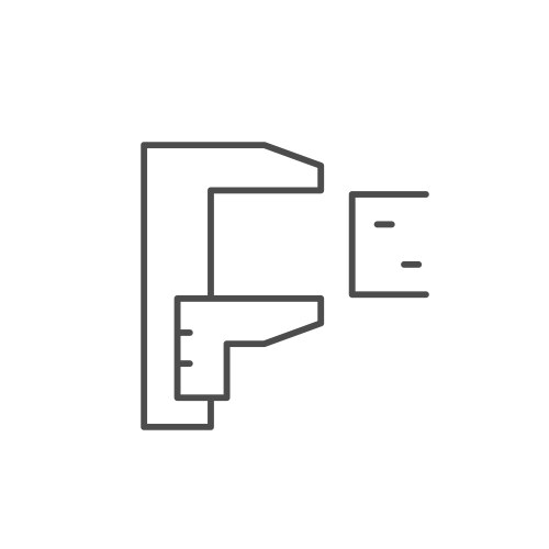 Paint thickness gauge icon Royalty Free Vector Image