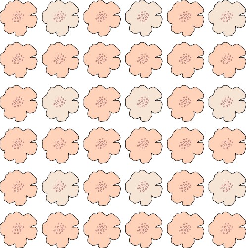 Retro pink floral pattern background wallart Vector Image