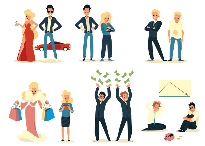 Rich and Poor People Cartoon Vector Images (over 430)
