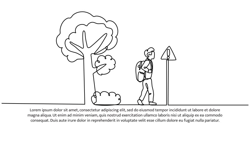 Continuous one line design of school building Vector Image