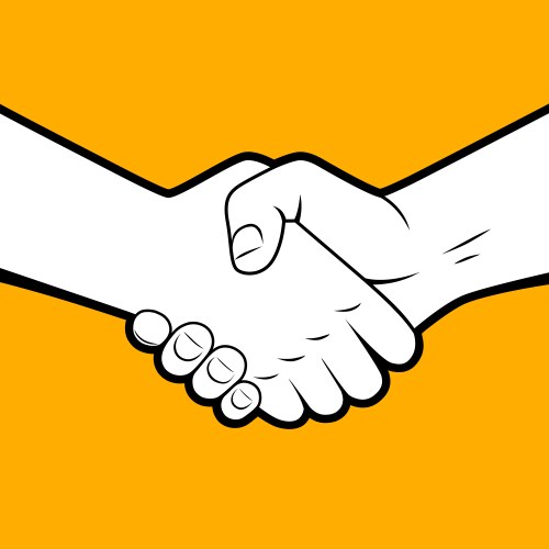 Silhouette bro fist bump handshake knuckle Vector Image