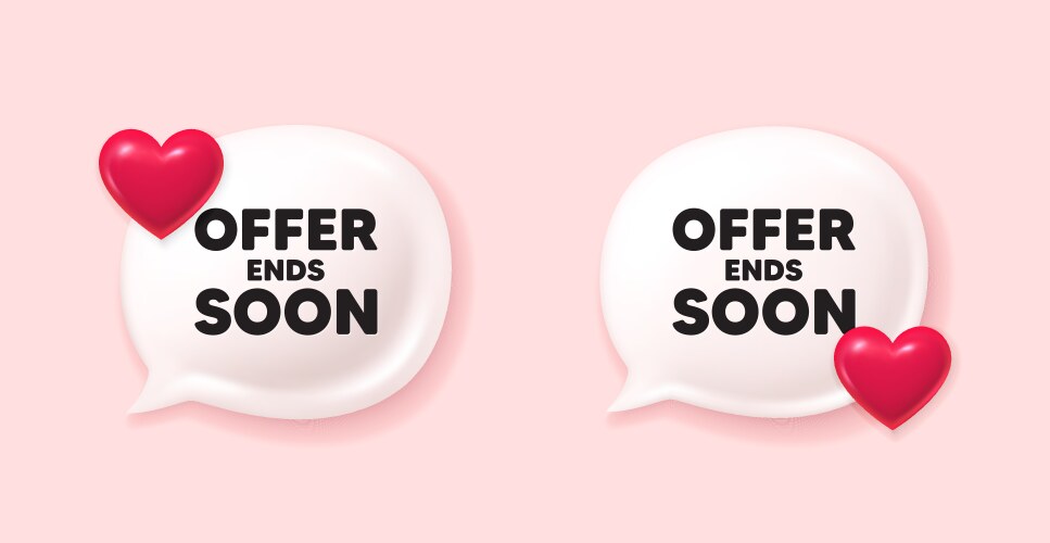Offer ends soon special price sign Royalty Free Vector Image
