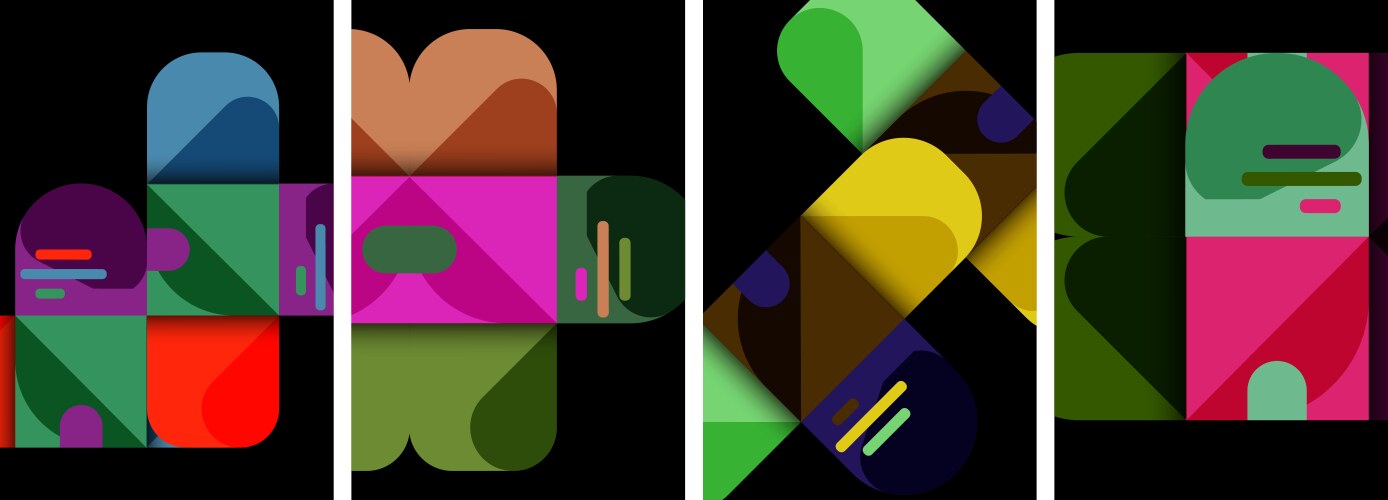 Balance movement geometric backgrounds poster Vector Image