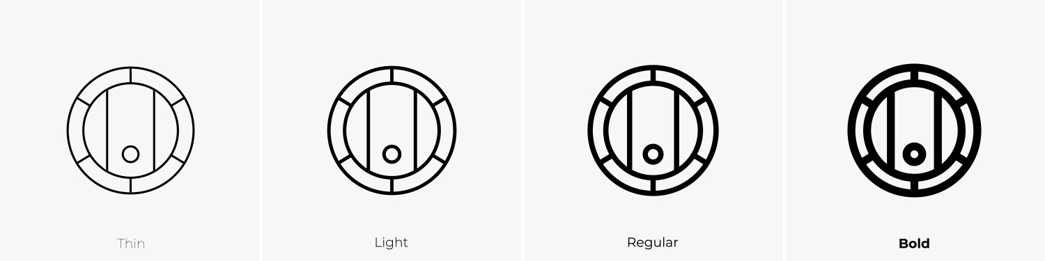 Brochette icon thin light regular and bold style Vector Image