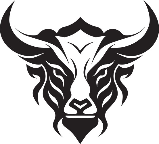 Resilience and resolve a bull mascot for Vector Image