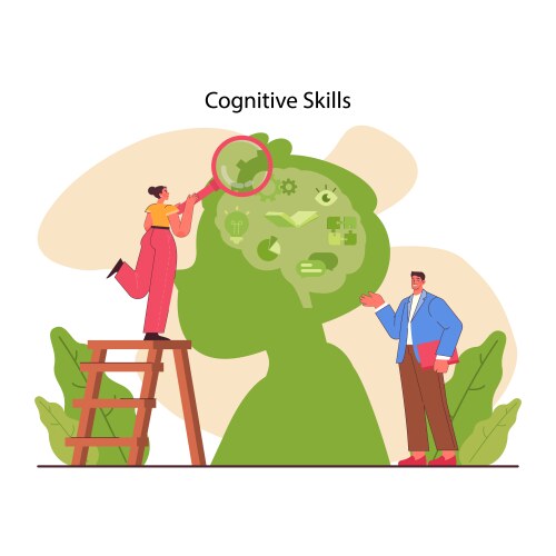 Cognitive skill human function ability Royalty Free Vector