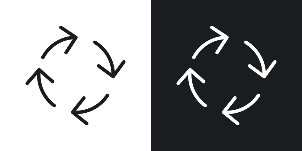 Life cycle icon set circle arrow method symbol Vector Image