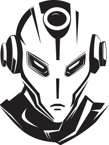 Robotic revelation futuristic cyberrobot symbol Vector Image