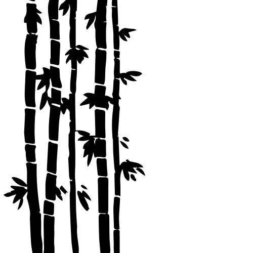 Black Bamboo Pattern Royalty Free Vector Image