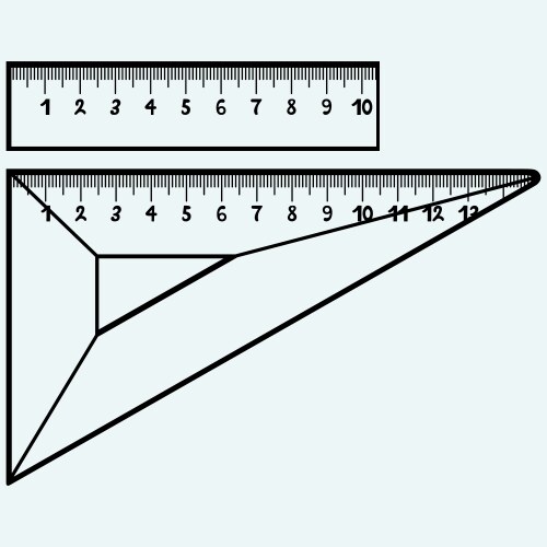 Realistic various plastic rulers with measurement Vector Image