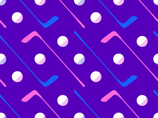 Seamless pattern with golf clubs and balls Vector Image