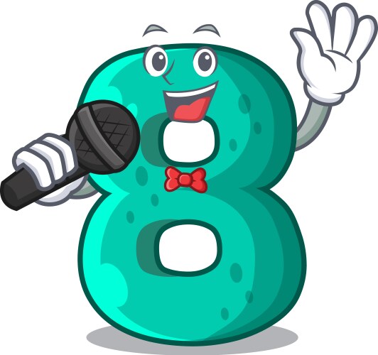 Angry number eight made with cartoon shaped Vector Image