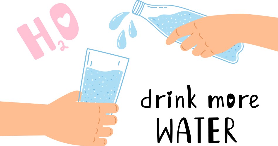 Water games with inflatables lettering poster Vector Image