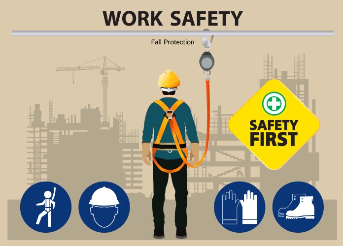 Safety equipment construction concept Royalty Free Vector