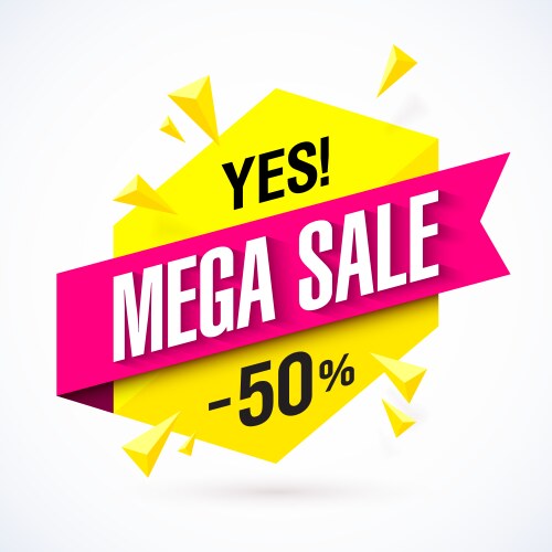 Mega sale poster Royalty Free Vector Image - VectorStock