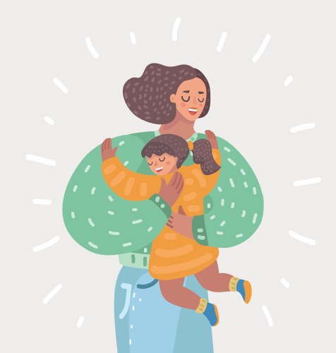 Family Hug - Mom, Dad, and Daughter – Royalty-Free Vector | VectorStock
