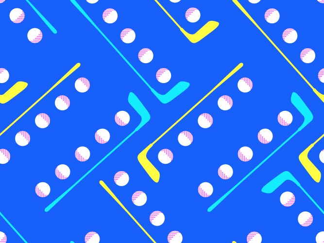 Seamless pattern with golf clubs and balls Vector Image