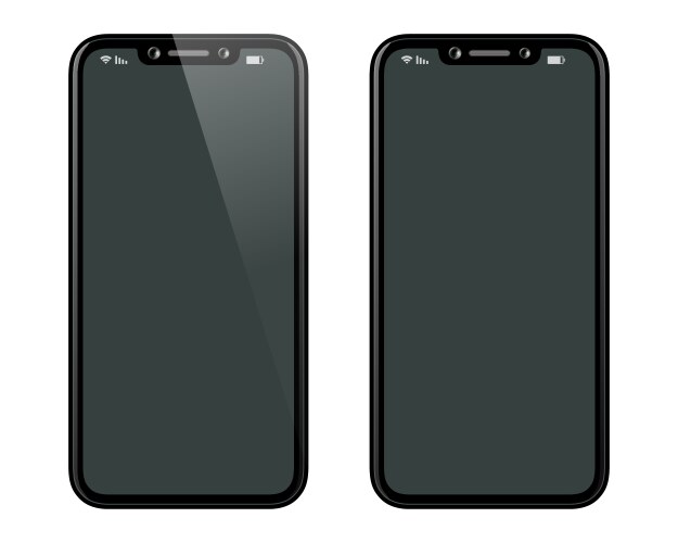 Smartphone front back view Royalty Free Vector Image