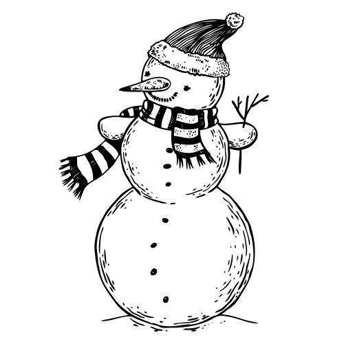 Snowman Black and White Vector Images (over 19,000)