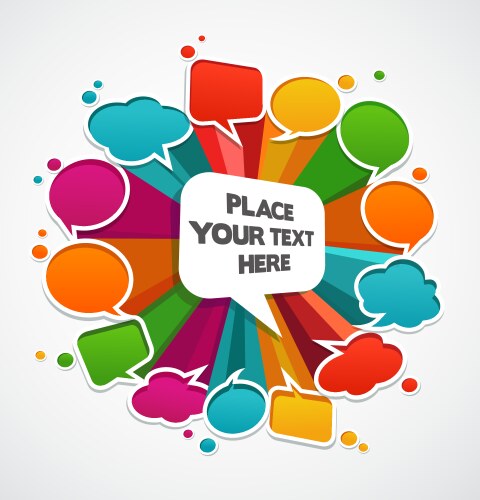 Speech bubbles icons set Royalty Free Vector Image