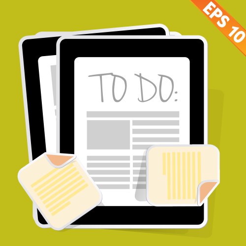 To do list color icon Royalty Free Vector Image