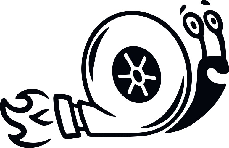 Isolated monochrome of car turbo Royalty Free Vector Image