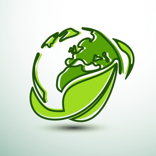 Green earth 1 Royalty Free Vector Image - VectorStock