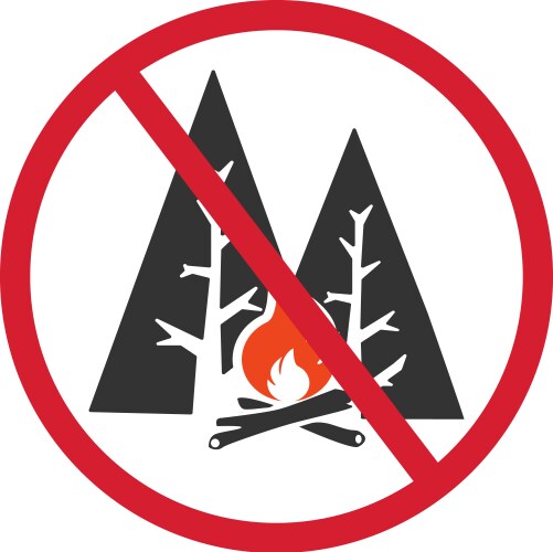 No Fire Sign Royalty Free Vector Image - VectorStock